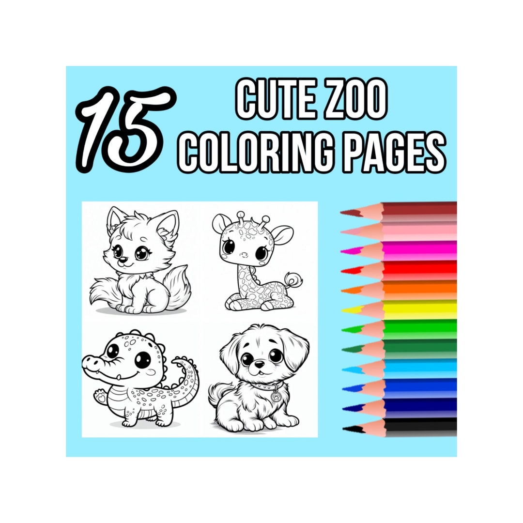 Coloring Cute Animals, Coloring for Kids, Cute Animals, Coloring Cat ...