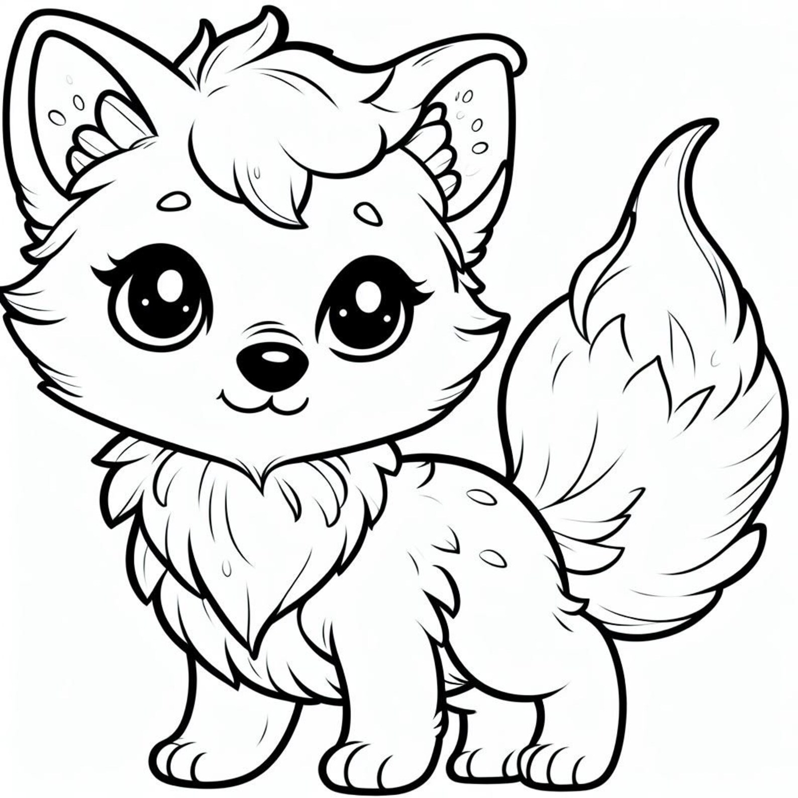 Coloring Cute Animals, Coloring for Kids, Cute Animals, Coloring Cat ...