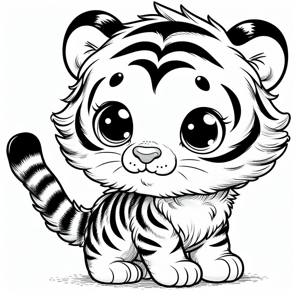 Coloring Cute Animals, Coloring for Kids, Cute Animals, Coloring Cat ...