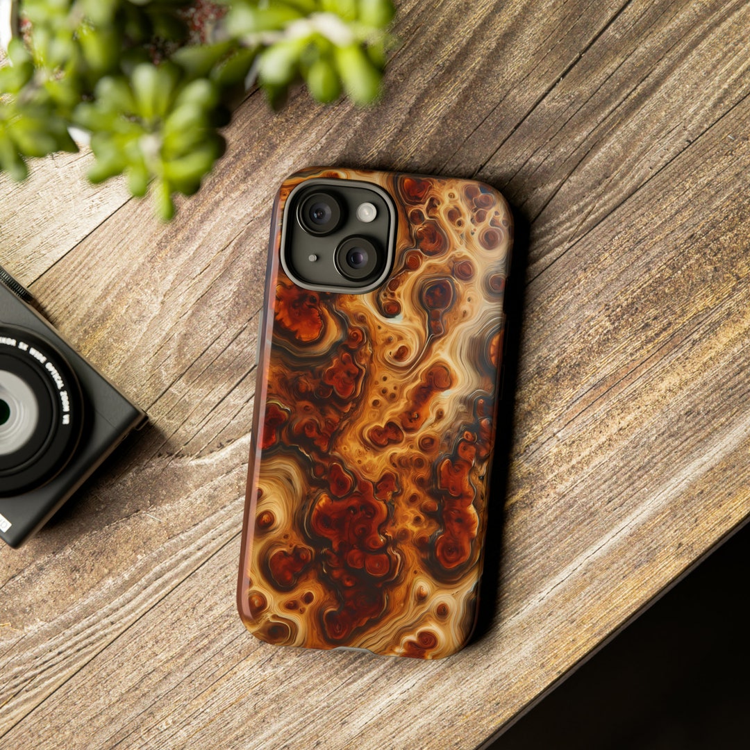 Amboyna Burl Vortex iPhone 15 Plus, Samsung Galaxy, Pixel 6 Pro, iPhone ...