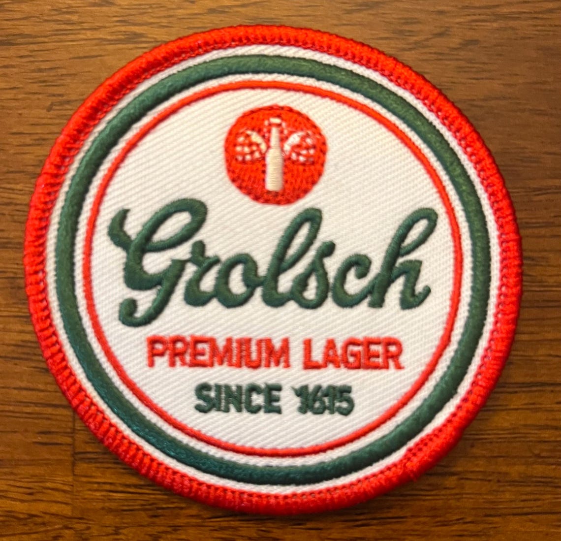 Grolsh Premium Lager Dutch Beer Vintage Style Retro Iron Sew One Patch ...