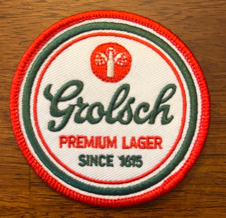 Grolsh Premium Lager Dutch Beer Vintage Style Retro Iron Sew One Patch ...