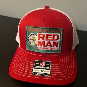 Red Man Chewing Tobacco Trucker Hat Richardson 112 Cap Vintage Style - Etsy