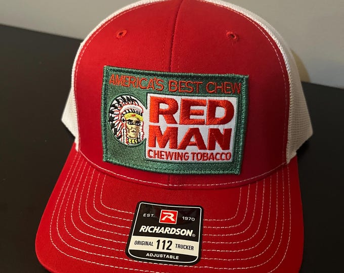 Red Man Chewing Tobacco Vintage Style Trucker Hat Classic Cap Snapback ...