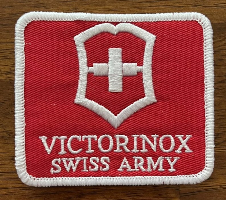 Victorinox Swiss Army Knives Vintage Style Retro Iron Sew One Patch Cap ...
