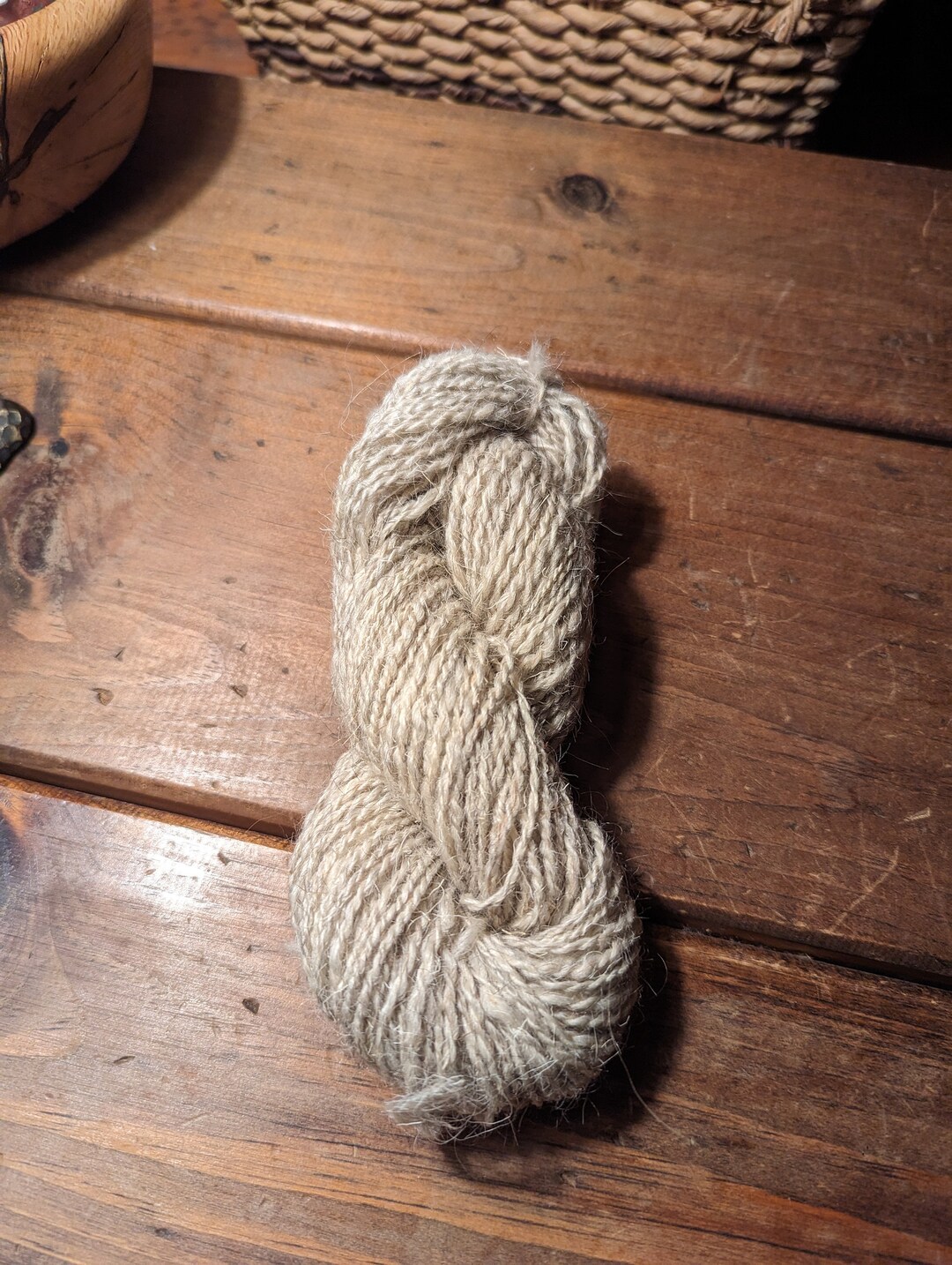 Hand Spun Yarn Natural Grey Color Mohair X Navajo Churro Fiber 2-ply ...