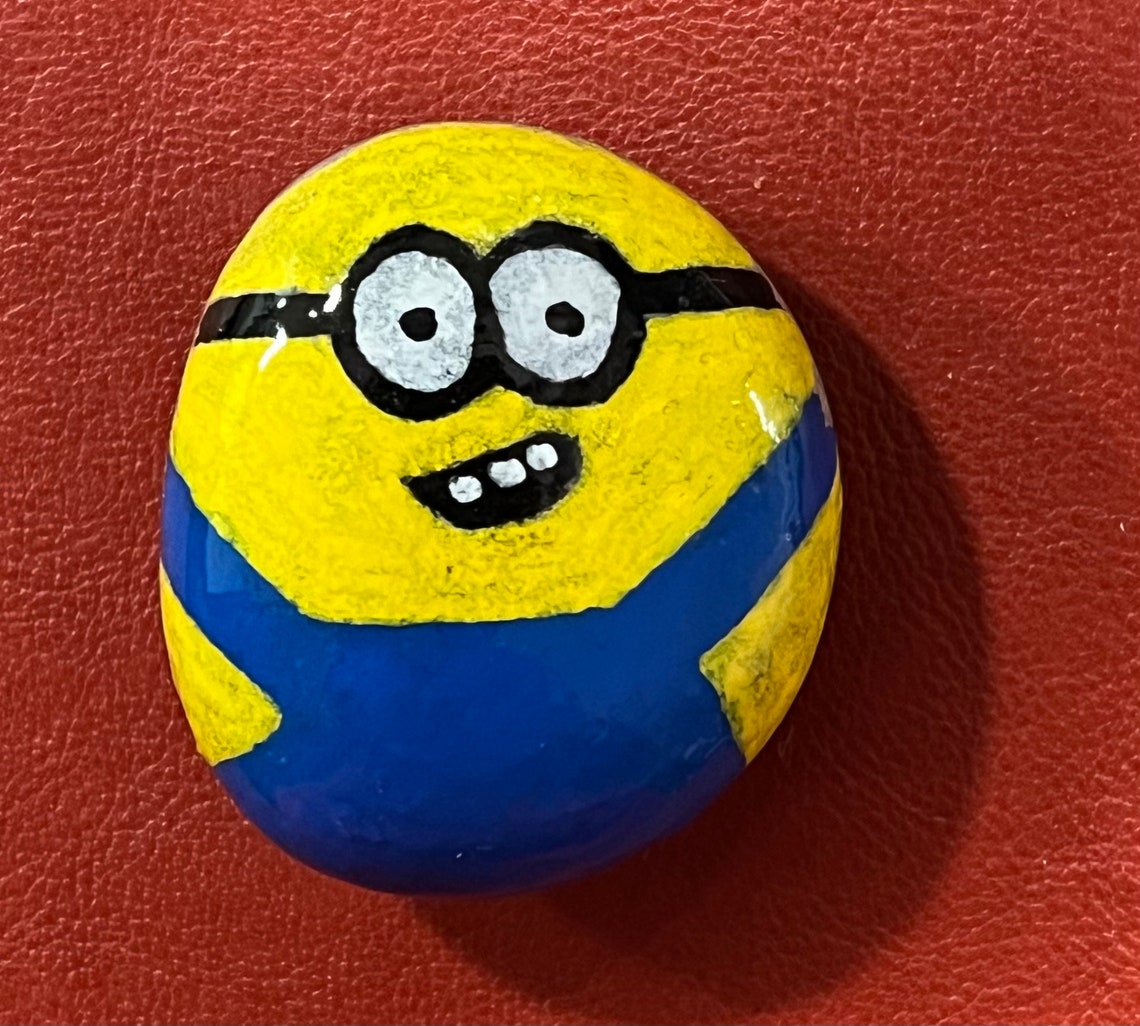Minion Painted Rock - Etsy