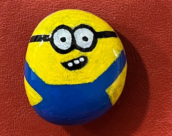 Hand Painted Minion Rock - Etsy