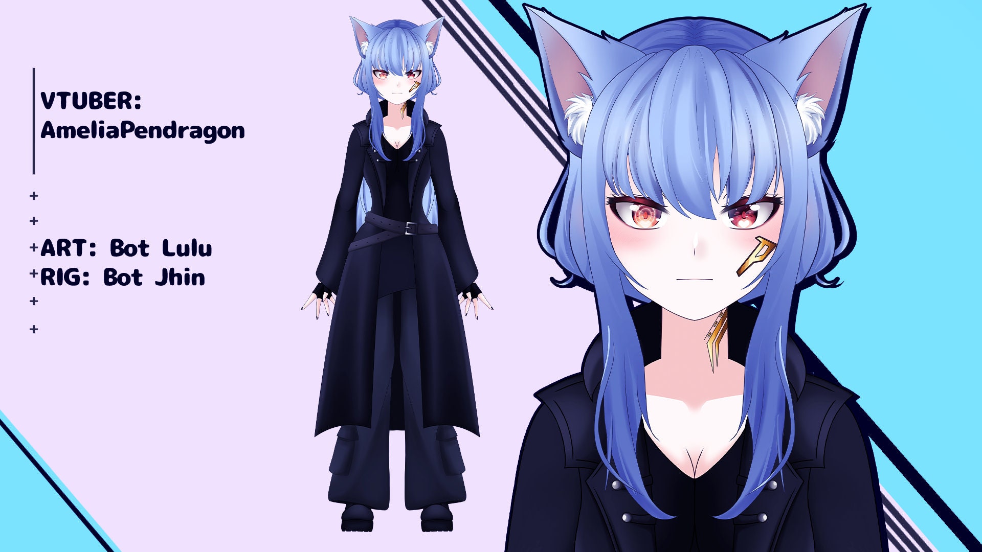 Live2d Vtuber Full Body Model Art & Rig Vtuber Model for Commercial ...