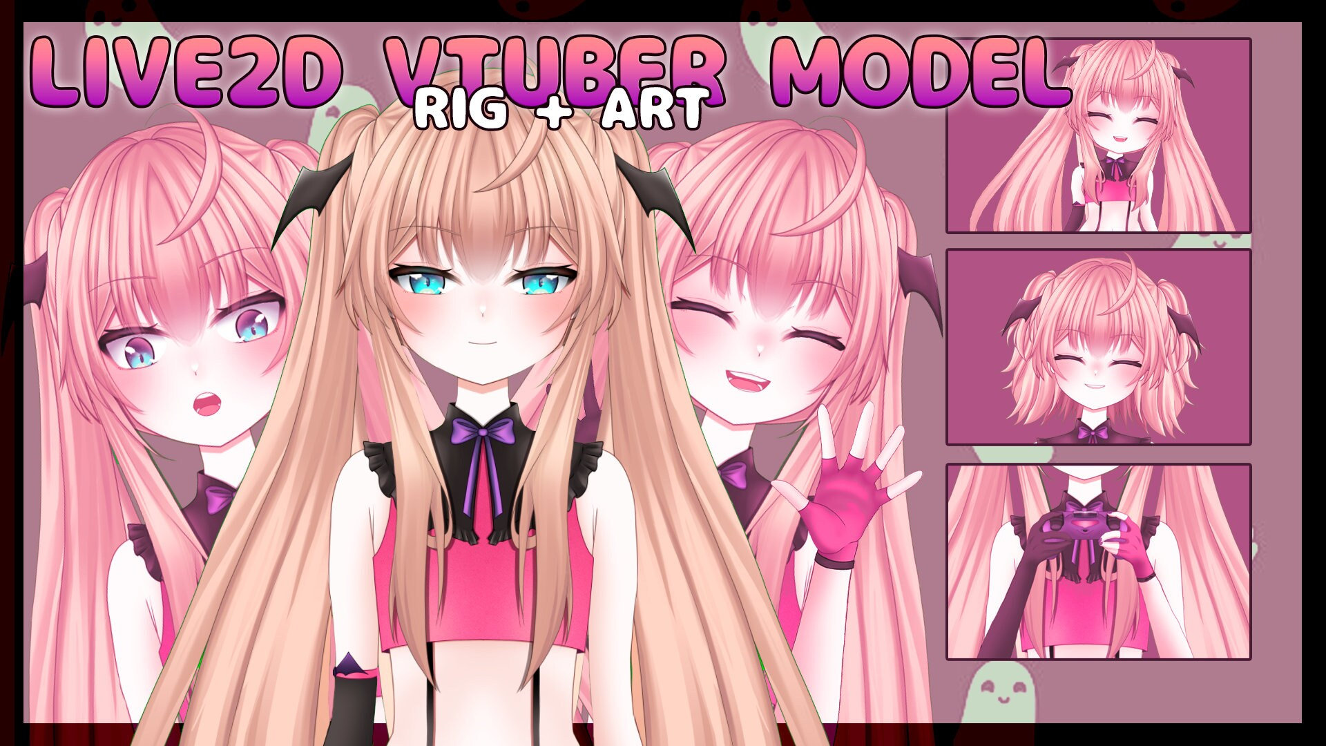 Live2d Vtuber Full Body Model Art & Rig Vtuber Model for Commercial Custom Live2d Vtuber Model ...