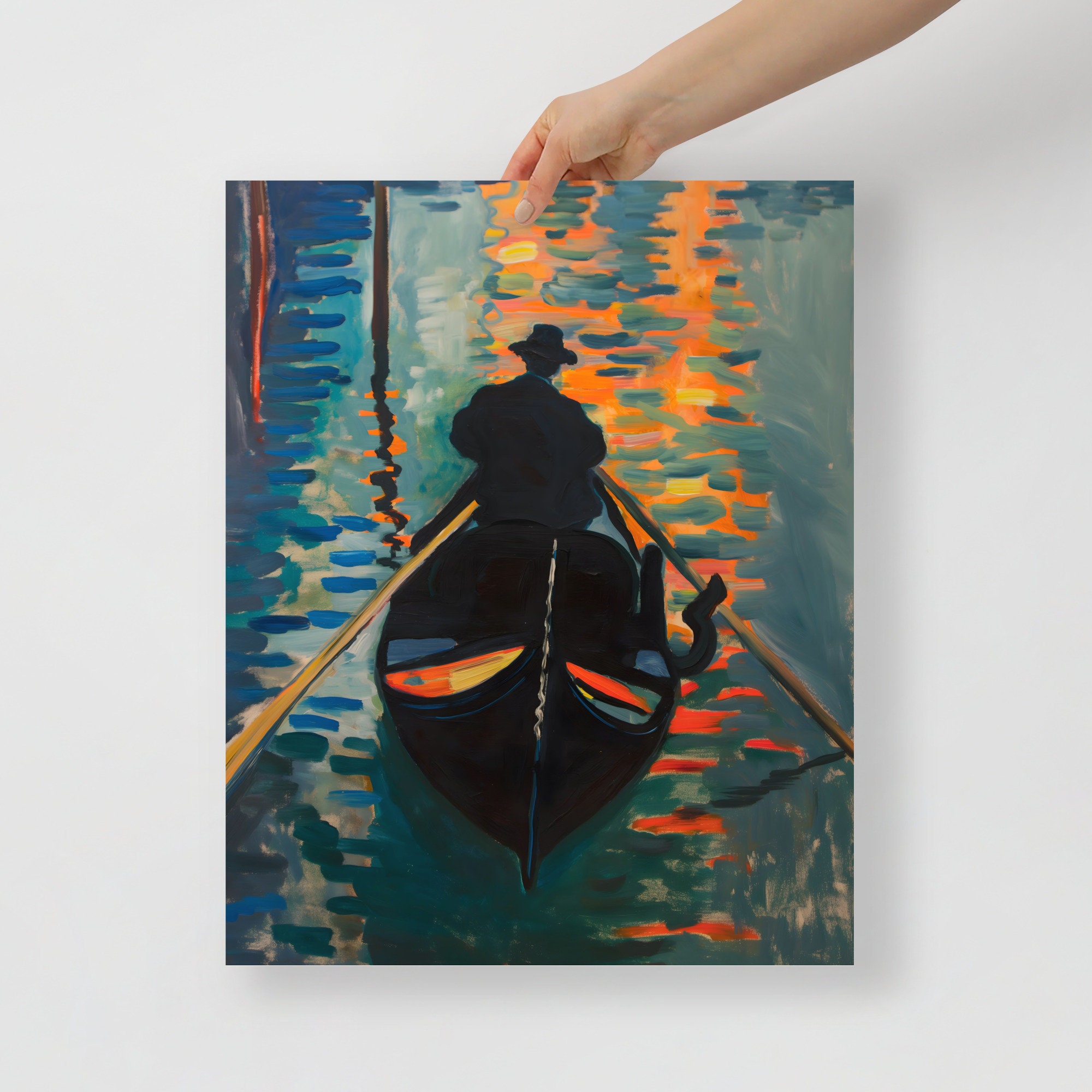 Venetian Gondola Sunset Print, Venice Canal Art Poster, Henri Matisse ...