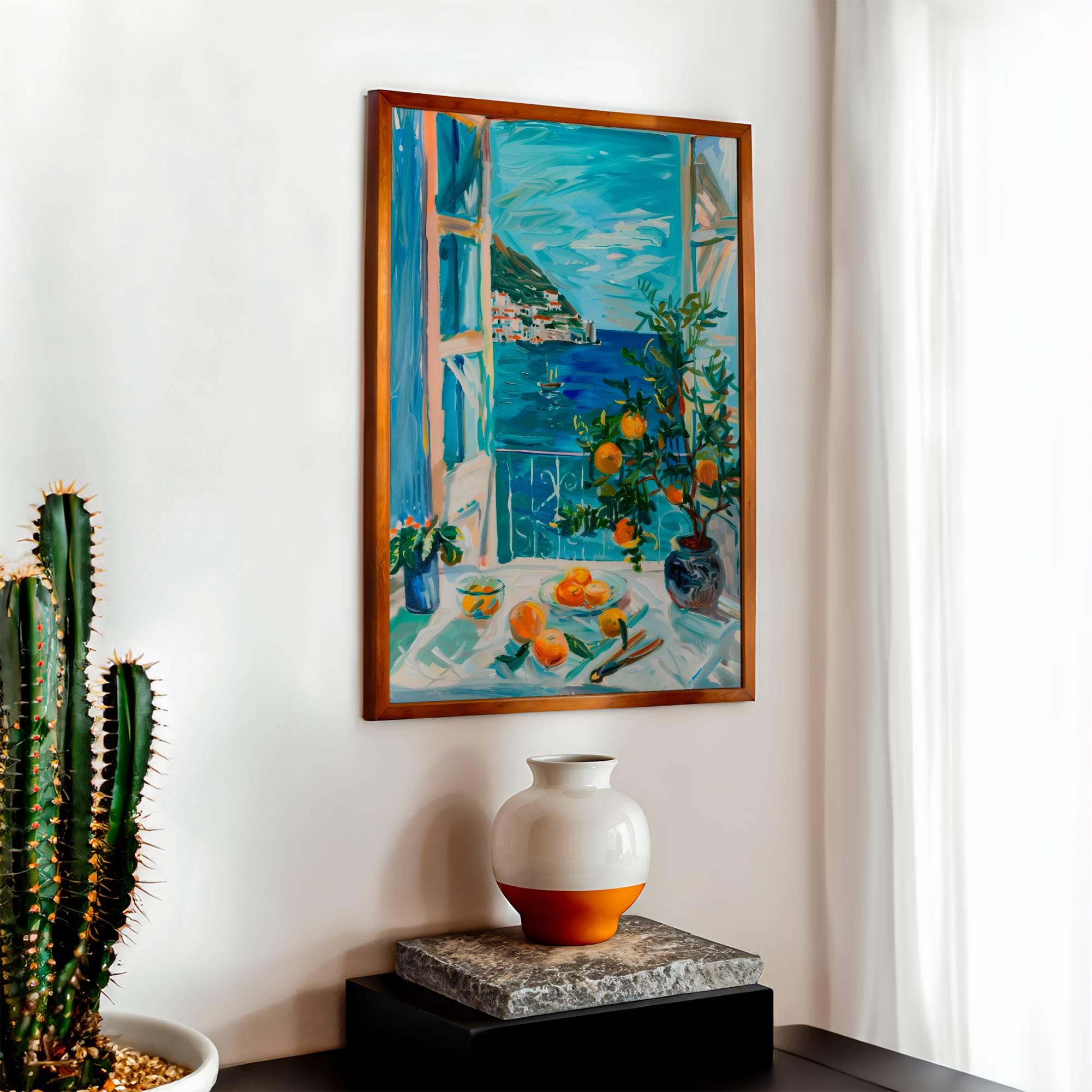 Henri Matisse Open Window Poster, Coastal Oranges Art Print, Colorful ...