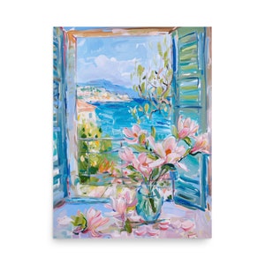 Henri Matisse Open Window Print, Magnolias Floral Windowsill Painting ...