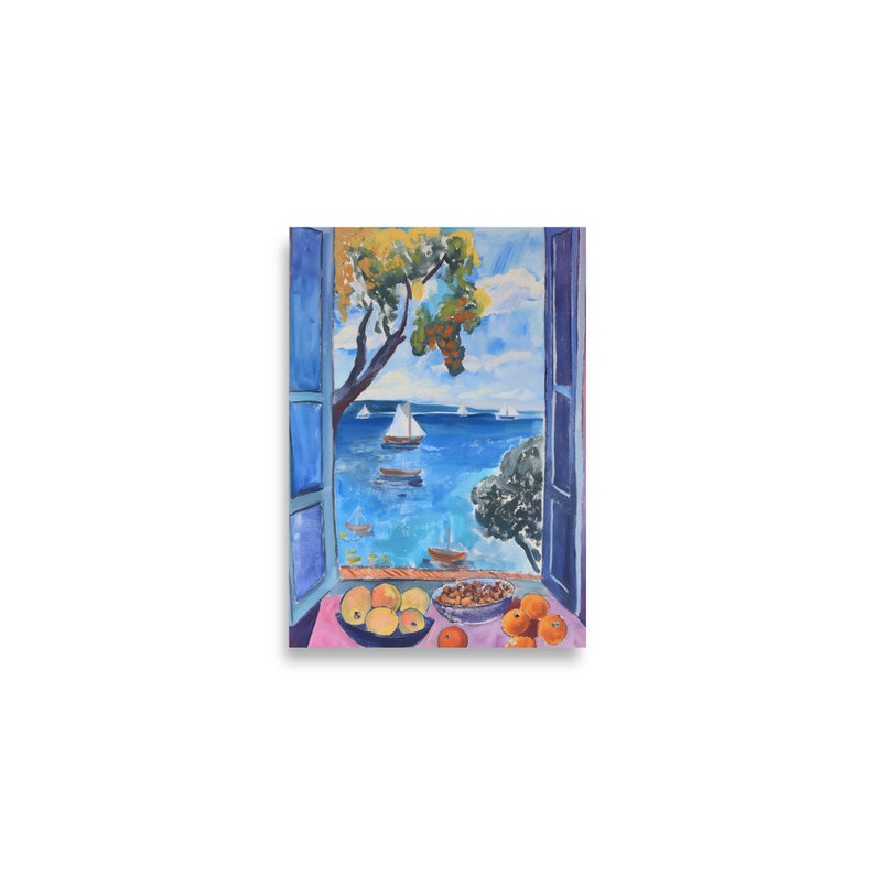 Henri Matisse Open Window Poster, Ocean View With Grapes Art Print ...