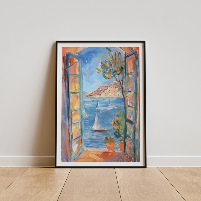 Henri Matisse Open Window Poster, Colorful Coastal Art Print ...
