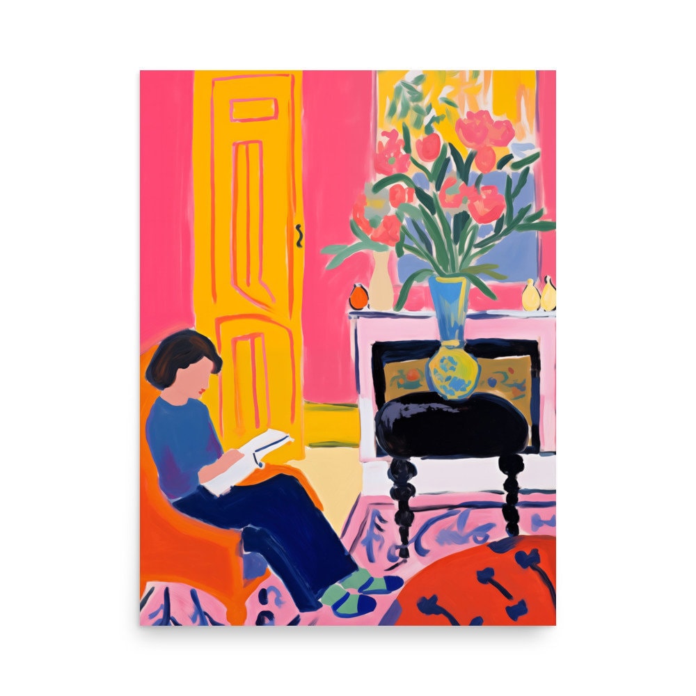 Henri Matisse Woman Reading Poster, Modern Art Print, Colorful Matisse ...