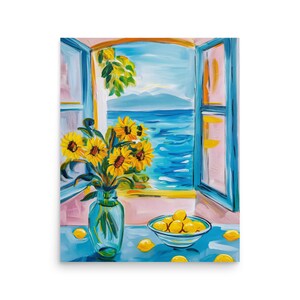 Henri Matisse Open Window Print, Sunflower Painting, Coastal ...