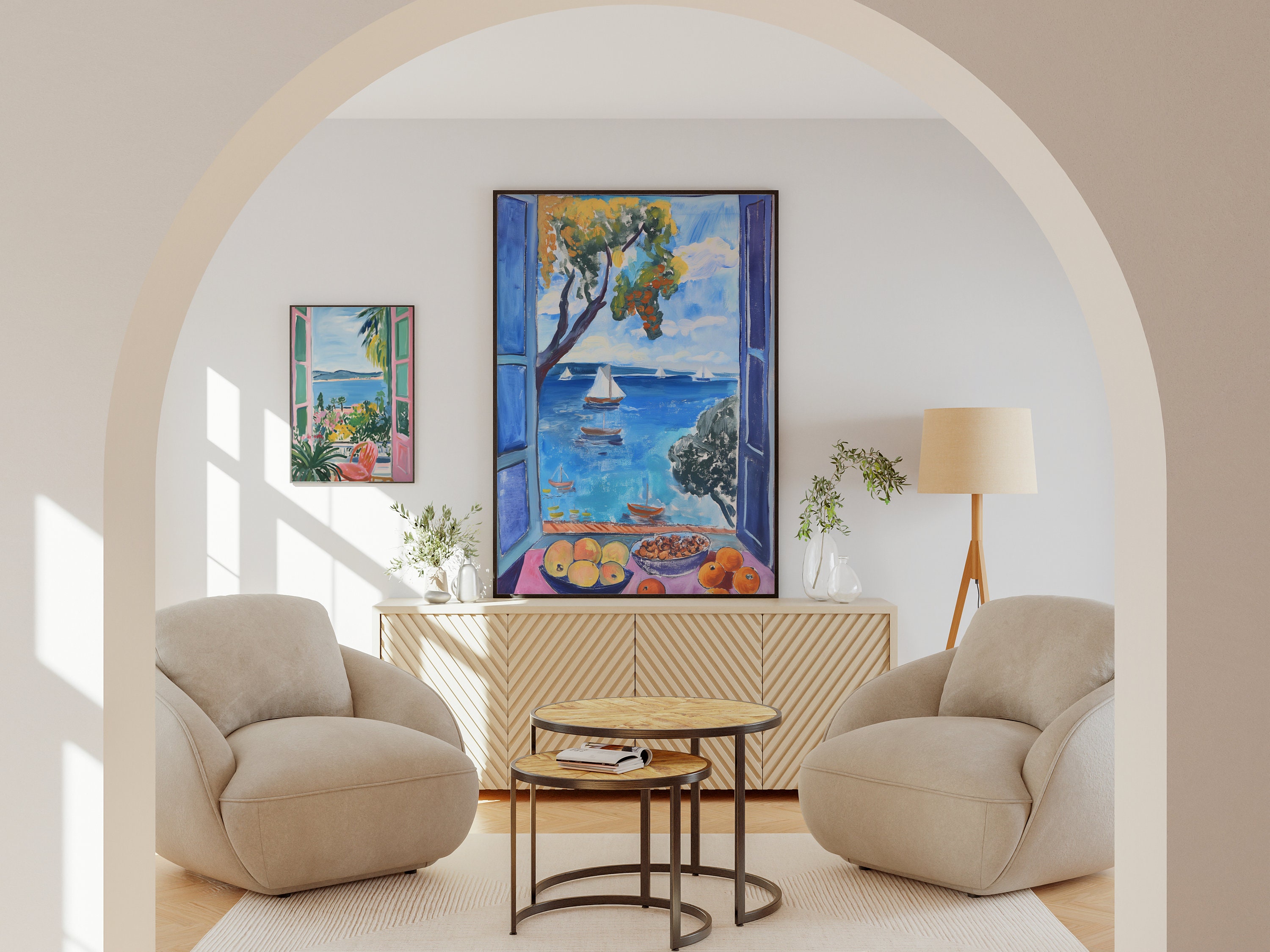 Henri Matisse Open Window Poster, Ocean View With Grapes Art Print ...