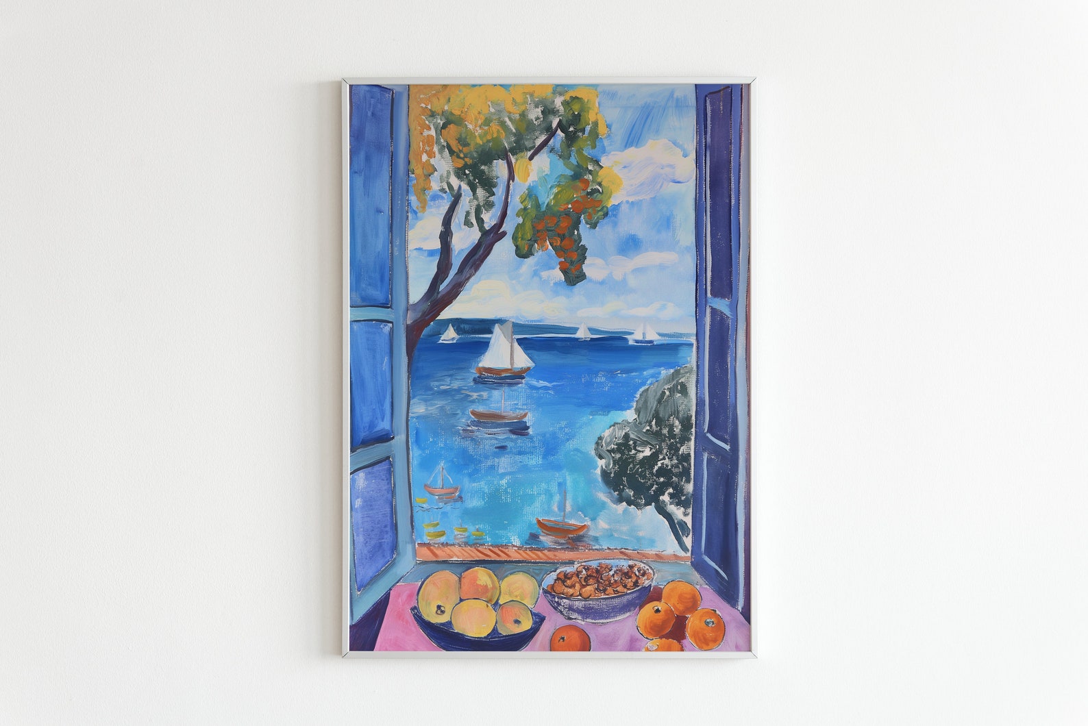 Henri Matisse Open Window Poster, Ocean View With Grapes Art Print ...
