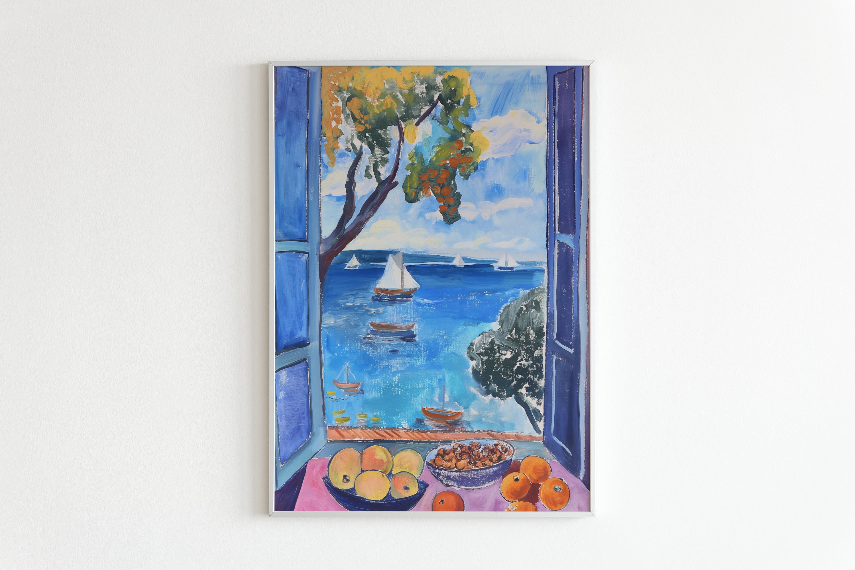 Henri Matisse Open Window Poster, Ocean View With Grapes Art Print ...