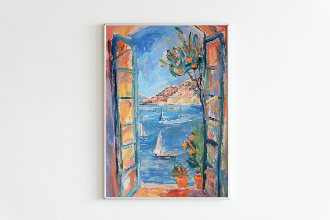 Henri Matisse Open Window Poster, Colorful Coastal Wall Art Print ...