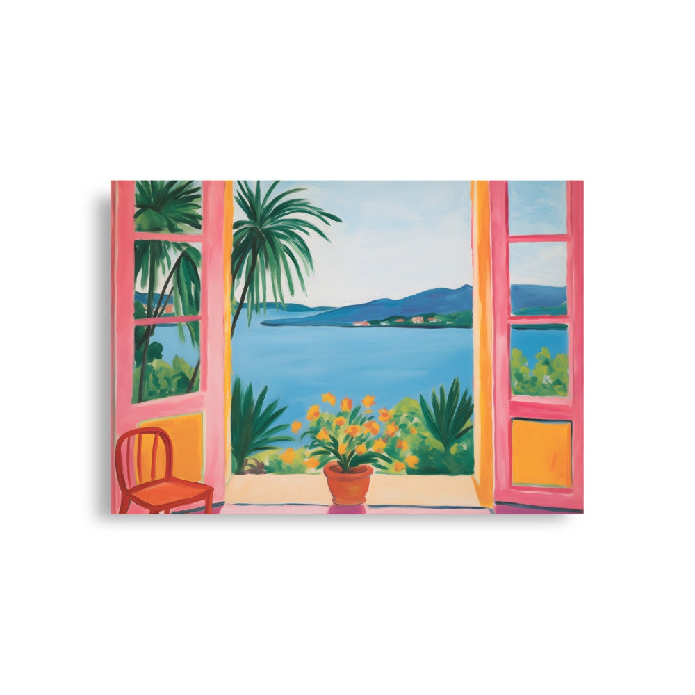 Henri Matisse Open Window Print, Coastal Mediterranean Art, Colorful ...