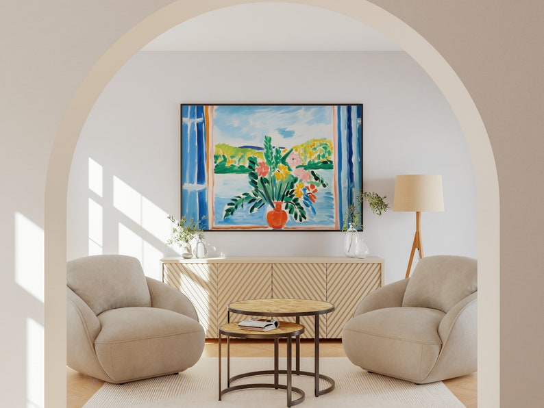 Henri Matisse Open Window Print, Flower Painting, Coastal Mediterranean ...