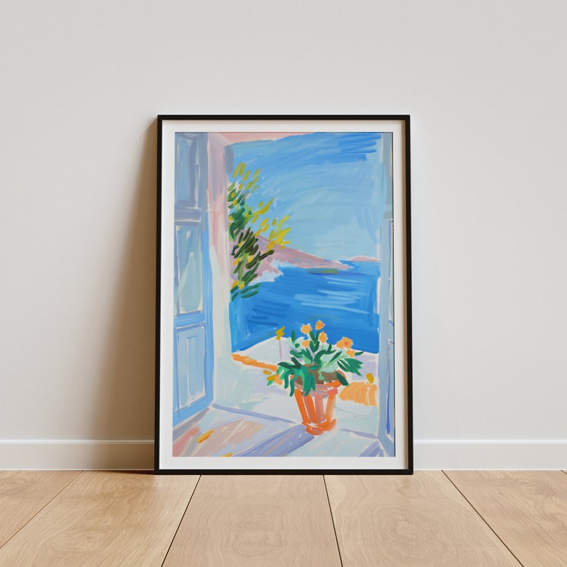 Henri Matisse Open Window Poster, Mediterranean Floral Art Print ...