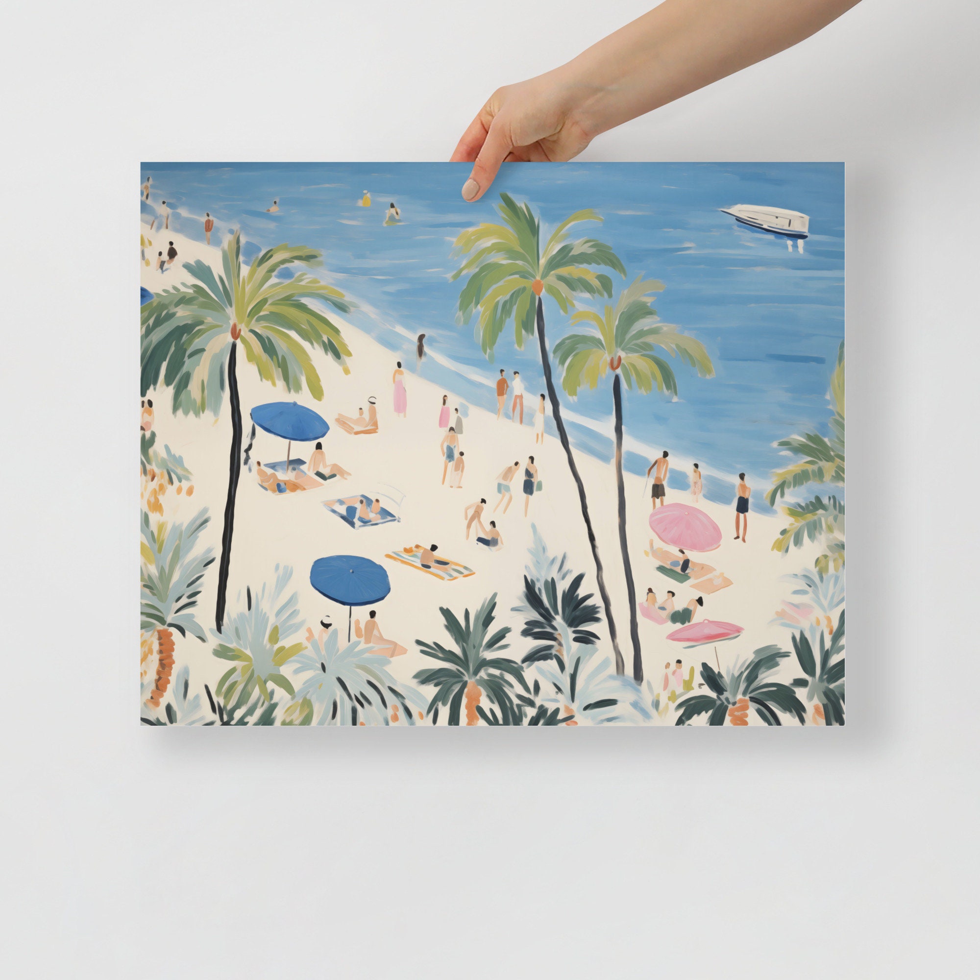 Coastal Beach Scene Wall Art Matisse Abstract Seascape Poster, Modern ...