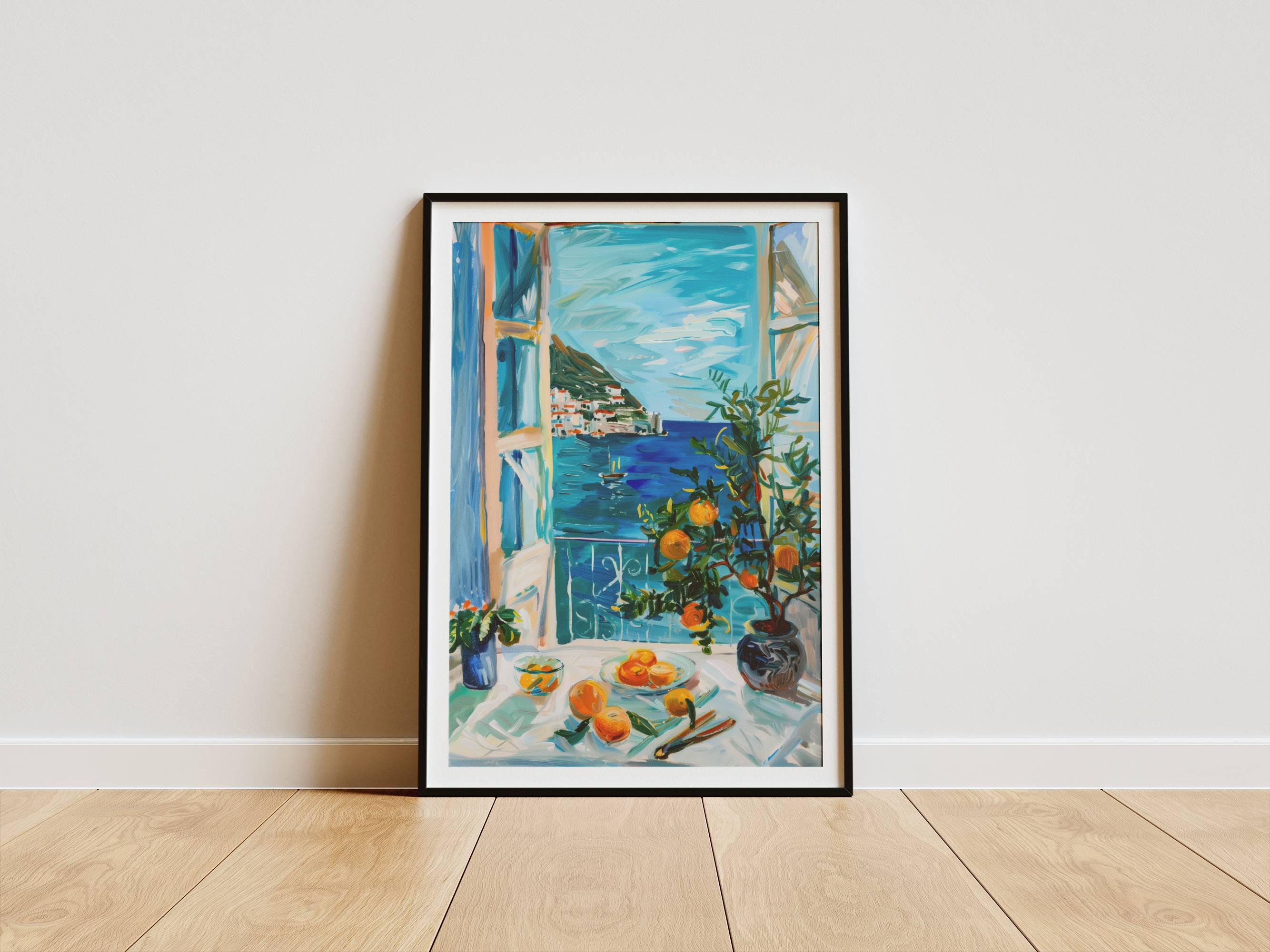 Henri Matisse Open Window Poster, Coastal Oranges Art Print, Colorful ...