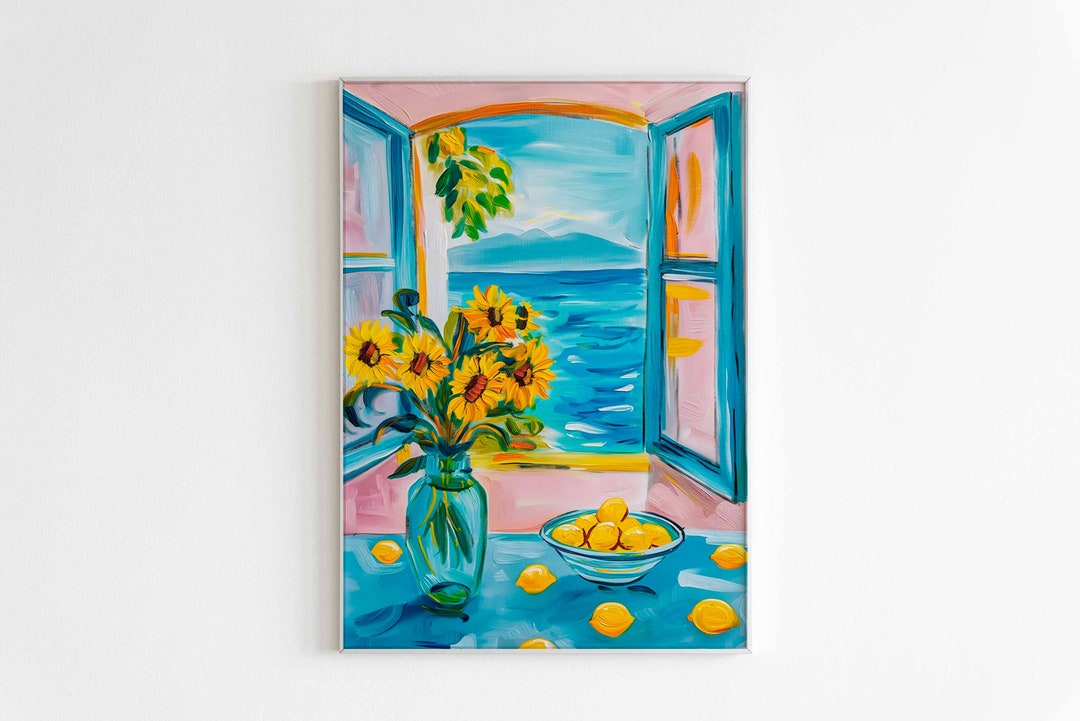 Henri Matisse Open Window Print, Sunflower Painting, Coastal ...