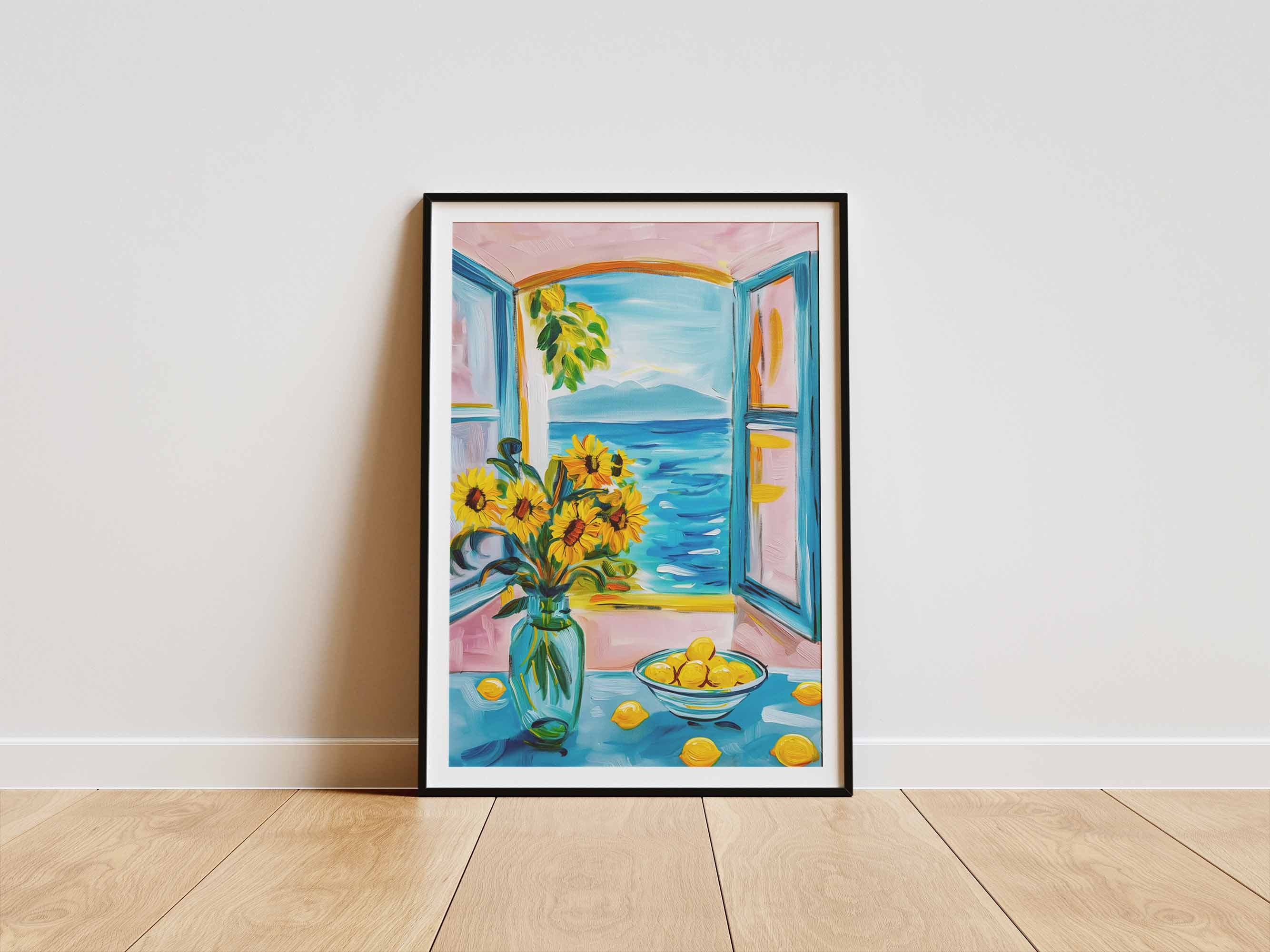 Henri Matisse Open Window Print, Sunflower Painting, Coastal ...