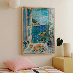 Henri Matisse Open Window Poster, Coastal Oranges Art Print, Colorful ...