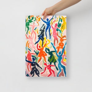 Henri Matisse Abstract Dance Poster, Colorful Modern Art Print, Dynamic ...