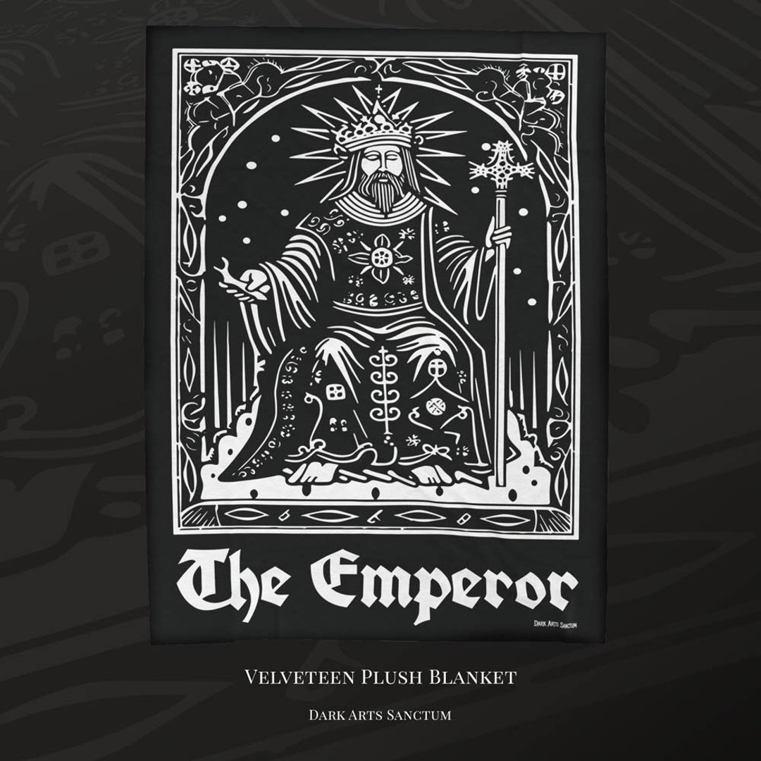 The Emperor Tarot Card, XL Gothic Bed Throw, 60 X 80 Inches - Etsy