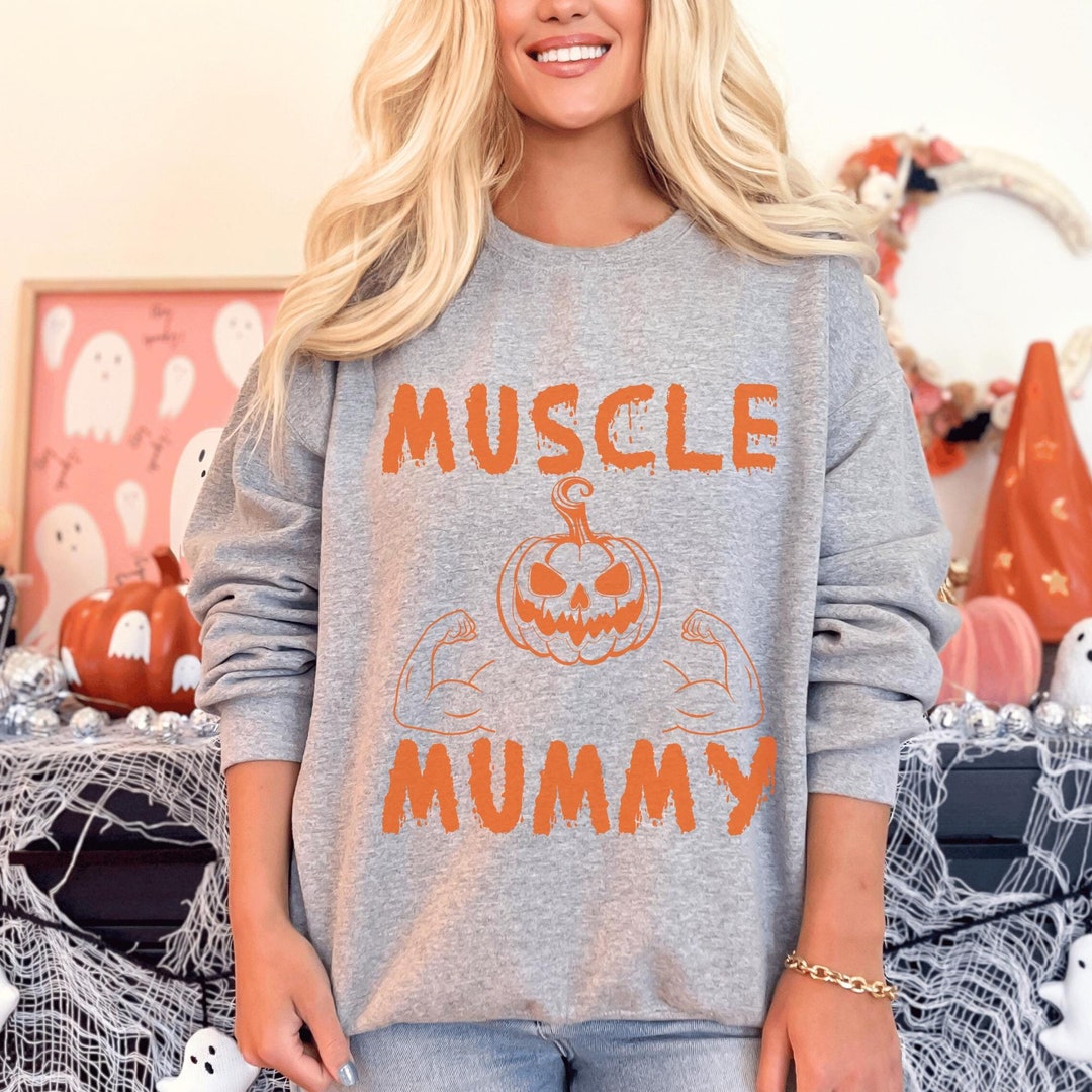 Muscle Mummy Gym Pump Cover, Halloween Workout Sweatshirts for Gym ...