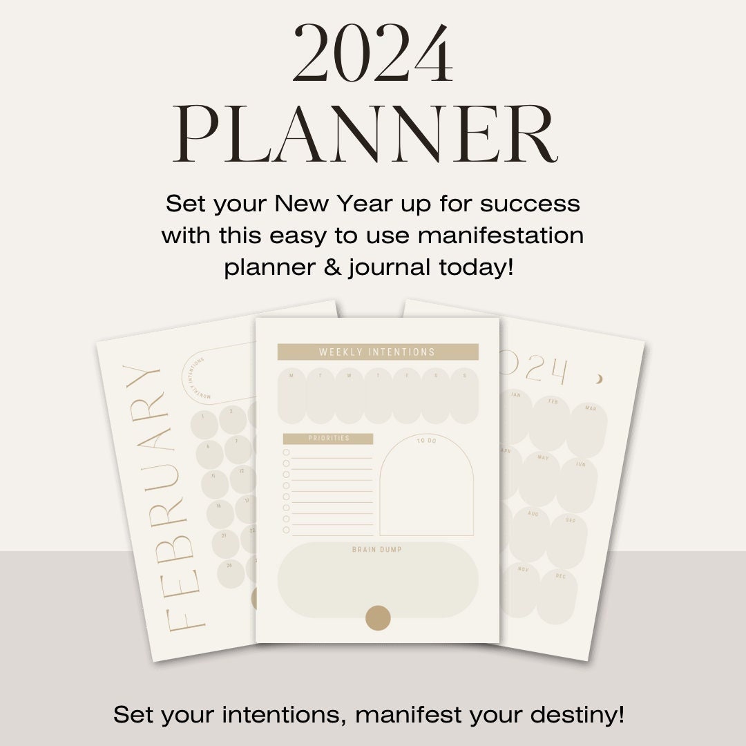 Digital Planner Manifest Your Best Year Yet! Set Your Intentions Yearly ...