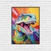Rainbow Dinosaur Print, Pop-art Poster, Bright Colour Art Print, Kids ...
