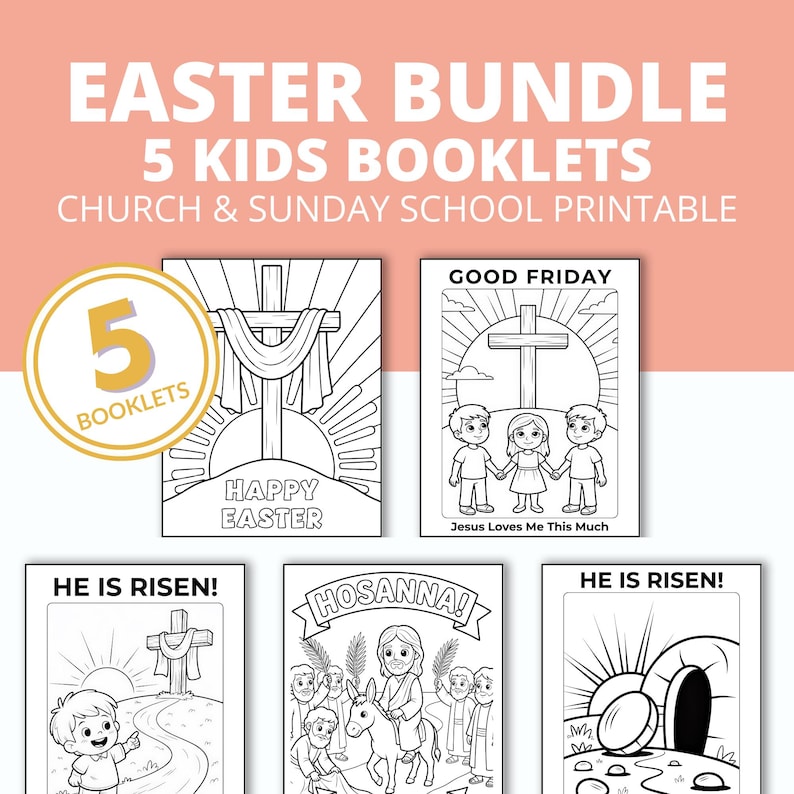 Holy Week Activity Booklet Bundle for Kids | Palm Sunday, Good Friday ...