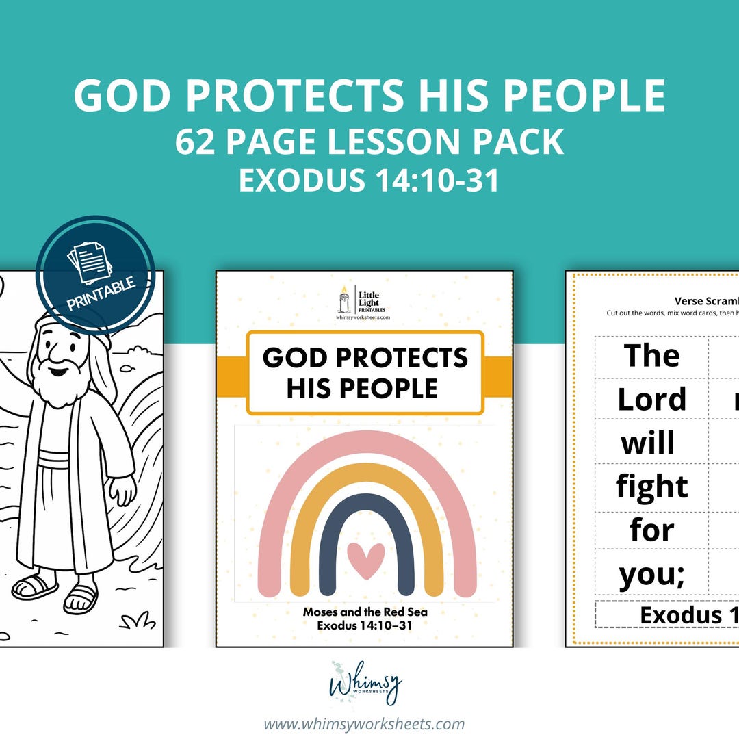 Moses and the Red Sea Bible Lesson for Kids | God Protects Activity ...