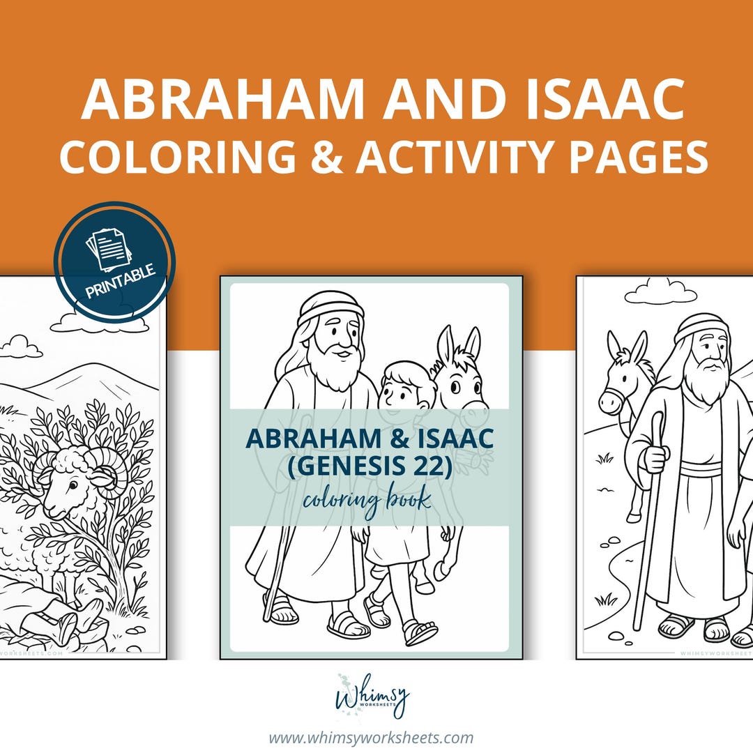 Abraham & Isaac Bible Story | Sunday School Craft Kits | Kids Coloring ...