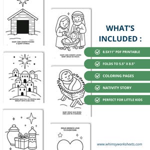 Printable Christmas Bible Coloring Book for Kids | 12 Faith-based ...