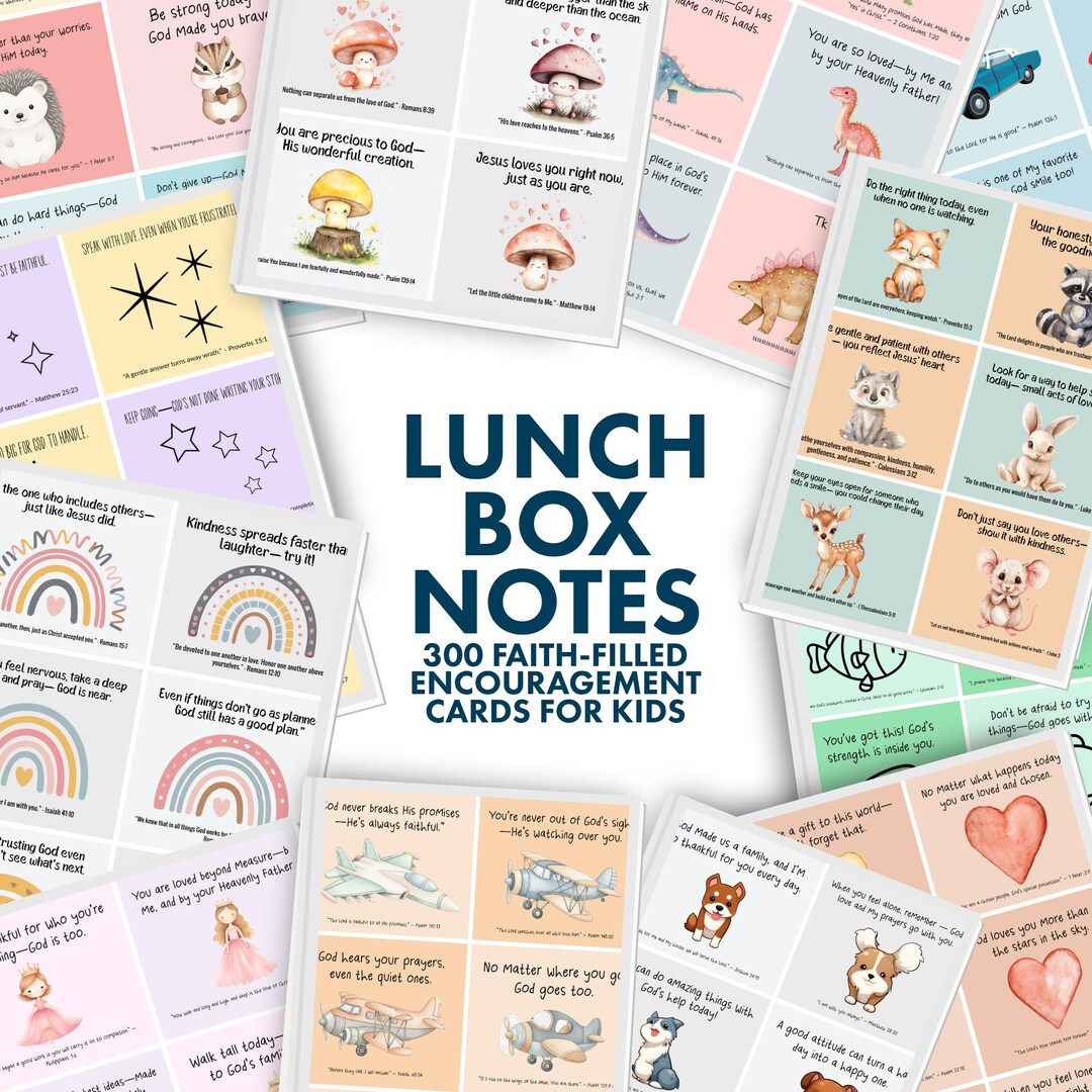 300 Printable Bible Verse Stickers | Lunchbox Notes, Christian ...