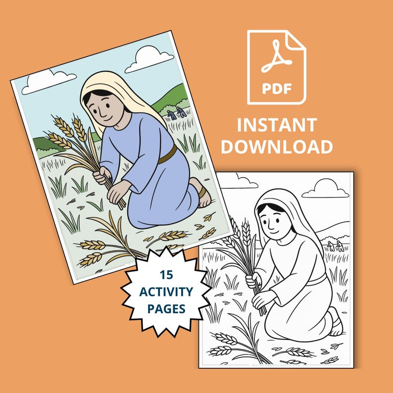 Book of Ruth Sunday School Lesson | Printable Activities | Homeschool ...