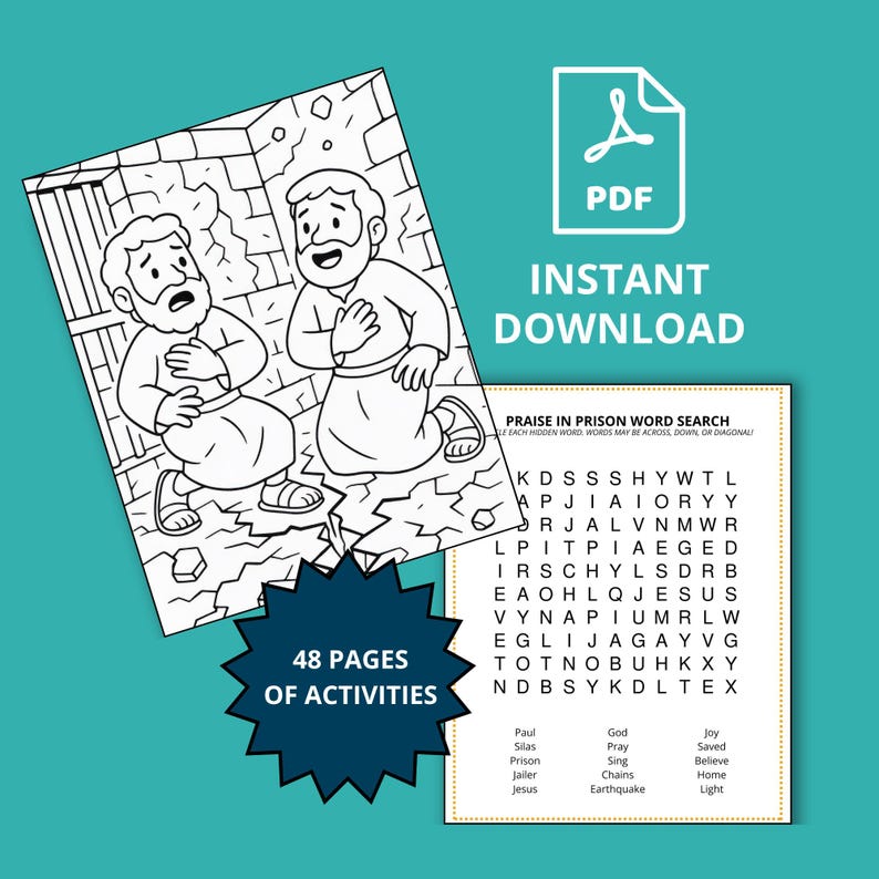 Paul and Silas Bible Lesson for Kids | 48-page Praise in Prison ...