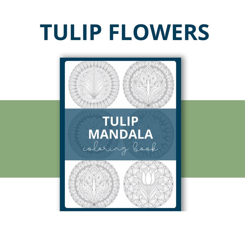 60 Tulip Mandala Coloring Pages | Relaxing Art Designs (digital ...