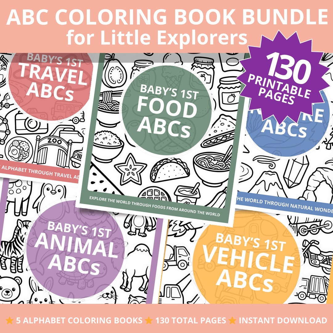 Alphabet Book Bundle | ABC Coloring Book | Babys First ABC Book | A-Z ...