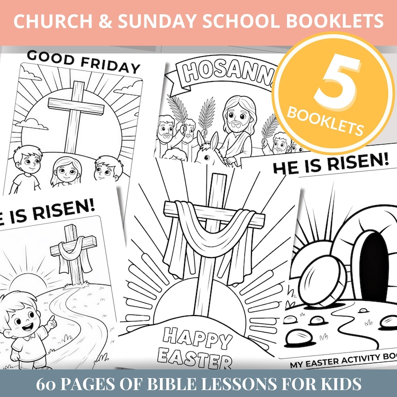 Holy Week Activity Booklet Bundle for Kids | Palm Sunday, Good Friday ...