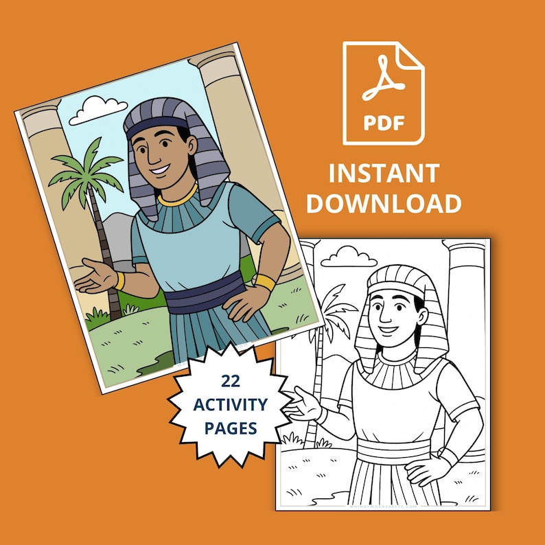 Joseph Bible Story Printable | Fun Kids Activity | Sunday School Craft ...