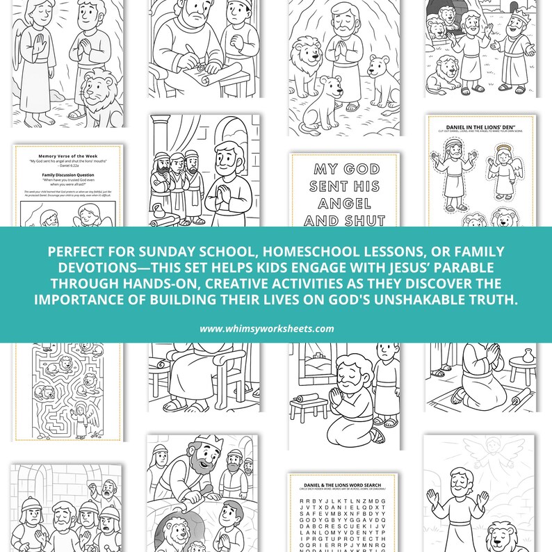 Daniel in the Lions’ Den Bible Lesson | Daniel 6:1–23 Activity Pack for ...